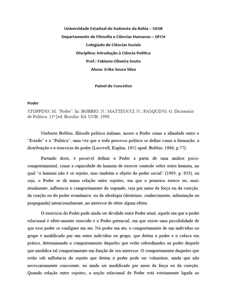 Poder e Estado - Conceitos | PDF | Estado | Burguesia