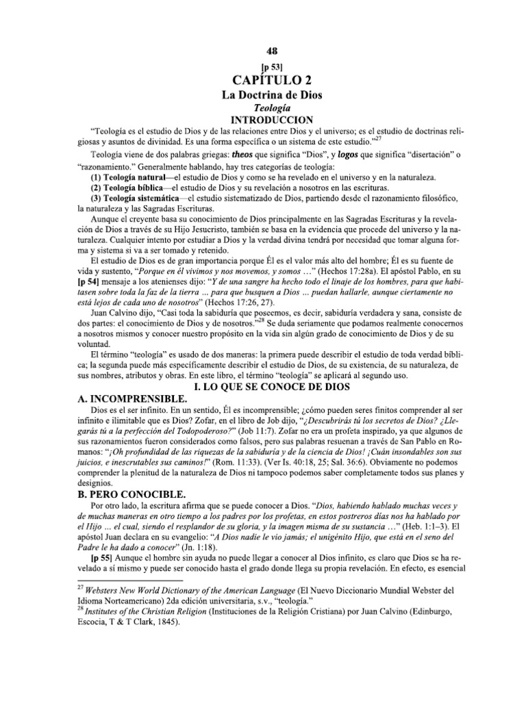 Fundamentos Teología Pentecostal - Dios | PDF