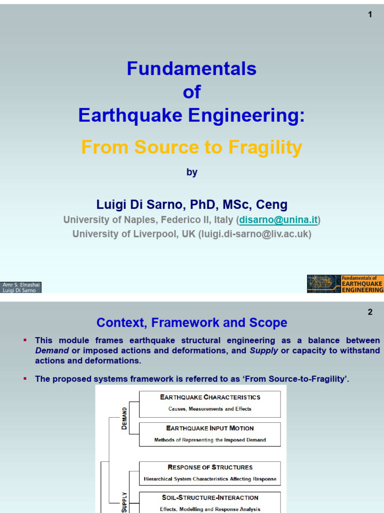 Earthquake Engineering - Lecture 2 | PDF | Beam (Structure) | Elasticity (Physics)