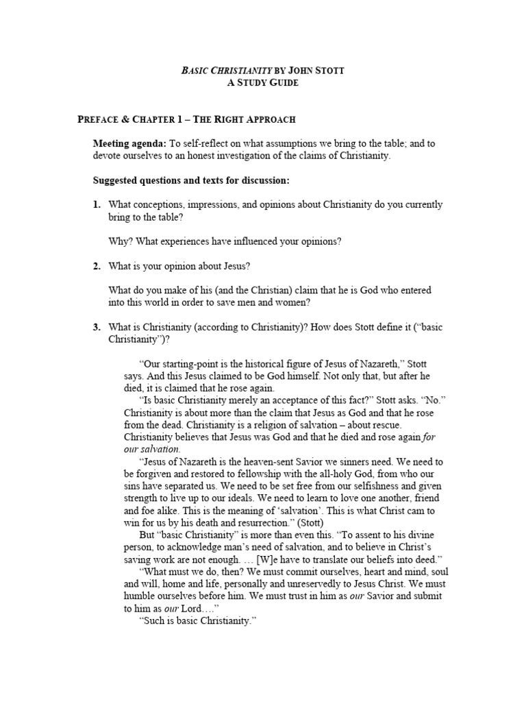 Understanding Basic Christianity | PDF | Jesus | Salvation