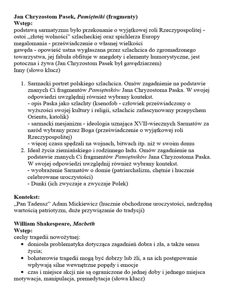 Pytanie Z Baroku | PDF