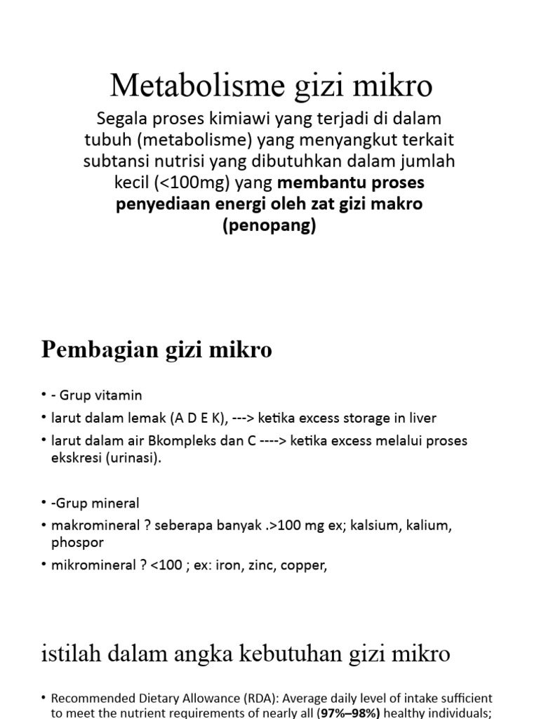 Metabolisme Gizi Mikro-3 Magnesium | PDF | Vitamin A | Vitamin E