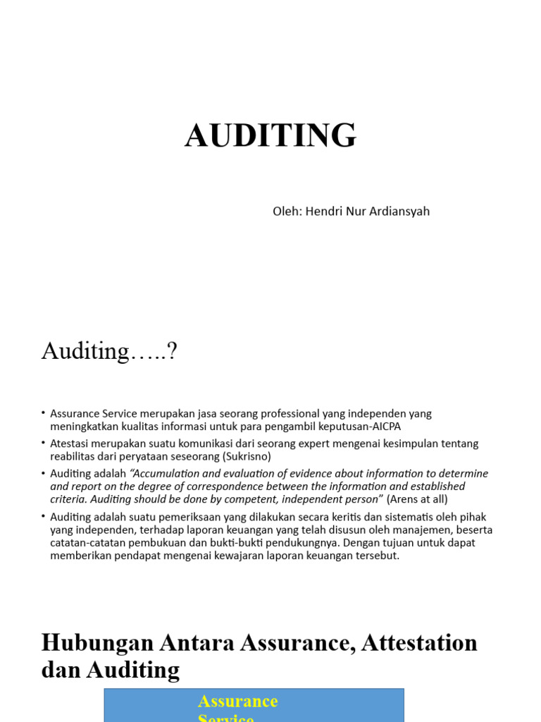 AUDITING | PDF