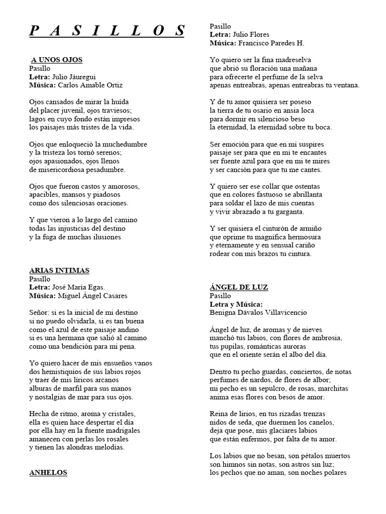 294699235-pasillos-ecuatorianos | PDF | Amor