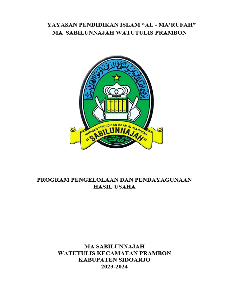 3.1.4.2 Program Pengelolaan Dan Pendayagunaan Hasil Usaha | PDF | Karier & Perkembangan