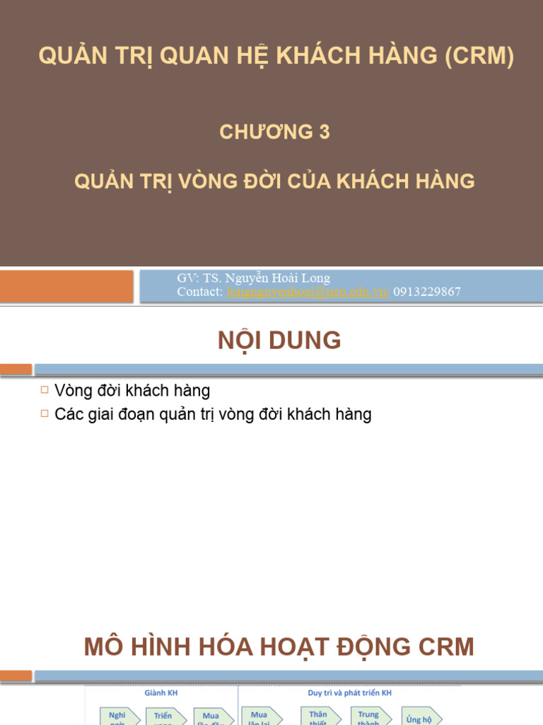 CRM. C3. Quan Tri Vong Doi KH | PDF