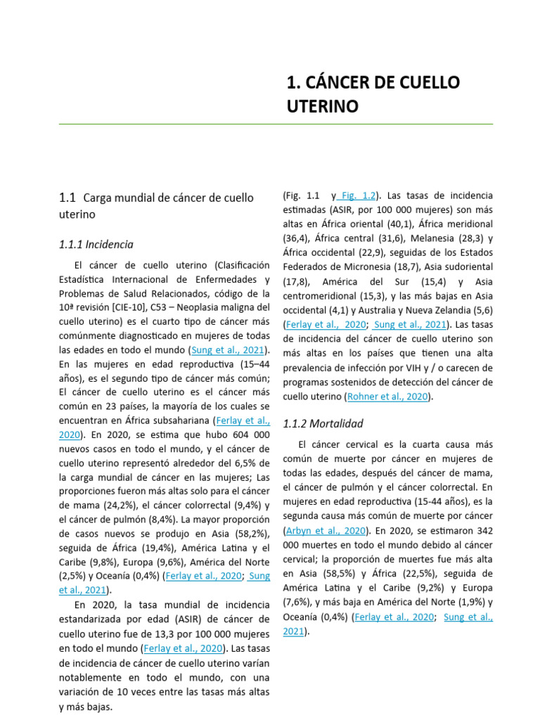 3.esp | PDF | Cáncer de cuello uterino | Especialidades Medicas