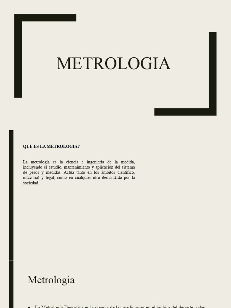 Metrologia Clase 1 | PDF | Metrología | Science