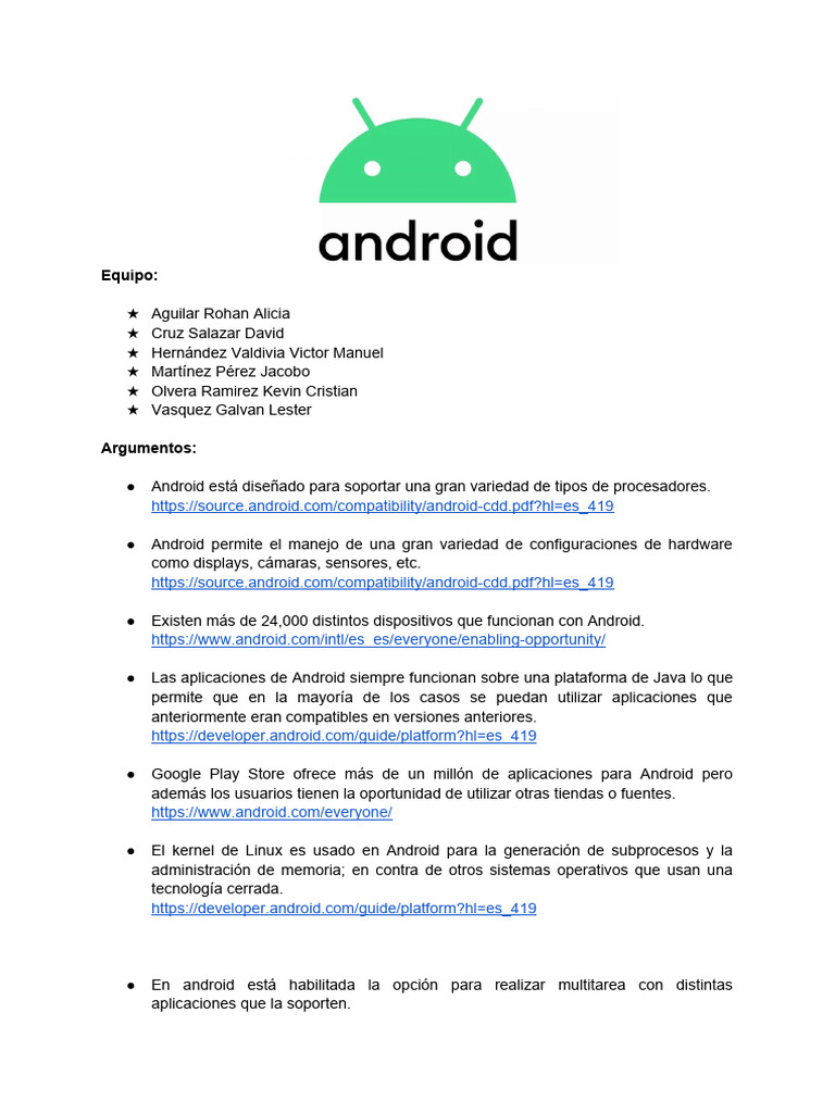 Android | PDF | Android (sistema operativo) | Google Play