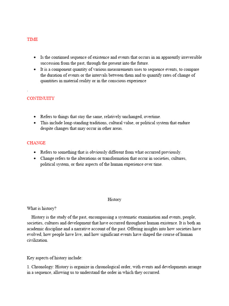 Time, Continuity and Change | PDF | Time | Narrative