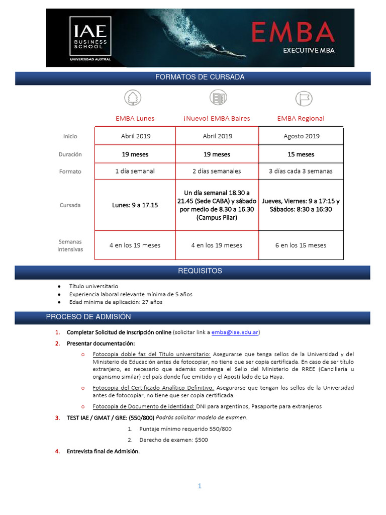 Insert EMBA Abril 2019-2020 | PDF | Pequeñas y medianas empresas