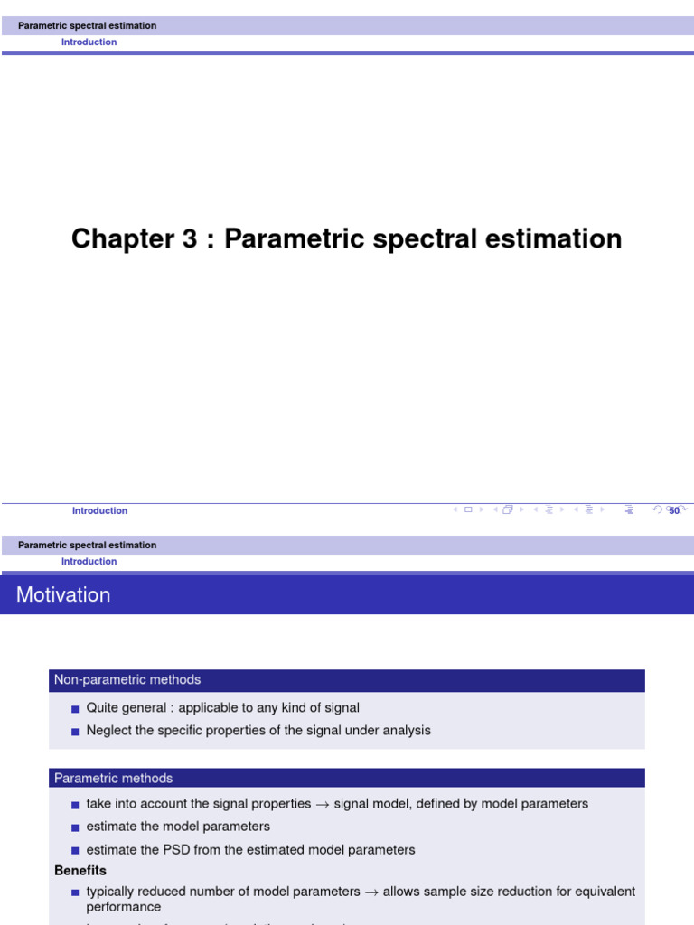 Spectral Estimation for Engineers | PDF | Estimation Theory | Least Squares