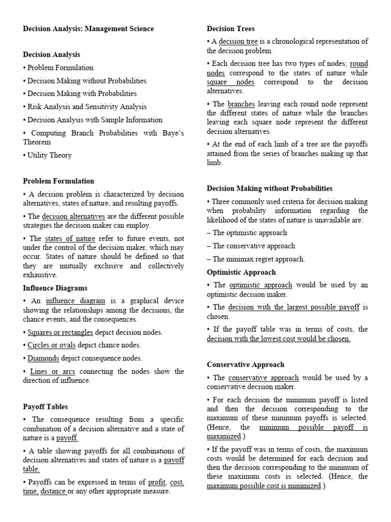 Decision-Analysis | PDF | Probability | Mathematical And Quantitative Methods (Economics)