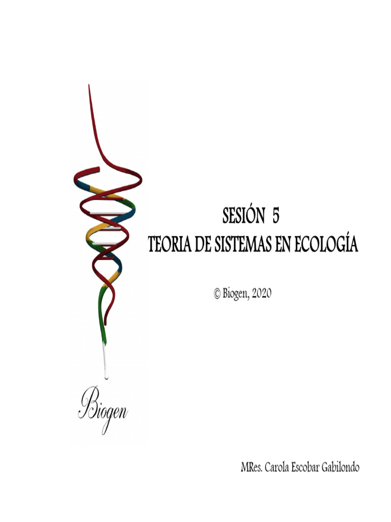 Sesión 5: Teoría de Sistemas en Ecología | PDF | Ecosistema | Teoría