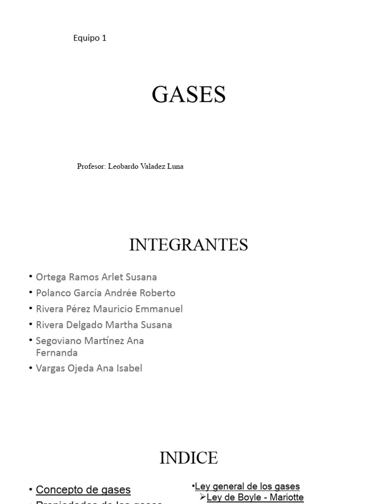 GASES | Descargar gratis PDF | Gases | Temperatura