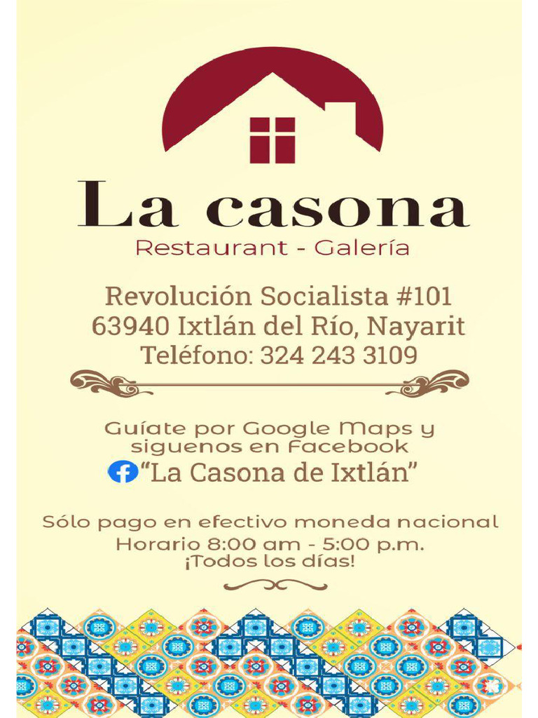 Menu La Casona | PDF