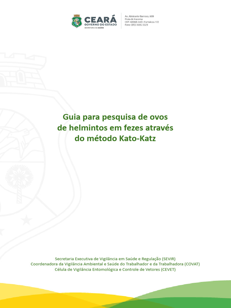 Guia Kato-Katz para Profissionais de Saúde | PDF | Ovo