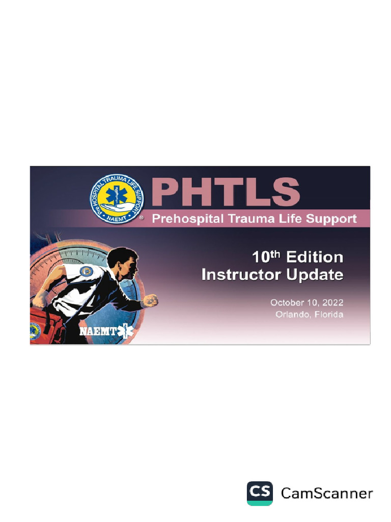 Actualización de la 10ª edición de PHTLS | PDF | Choque (circulatorio ...