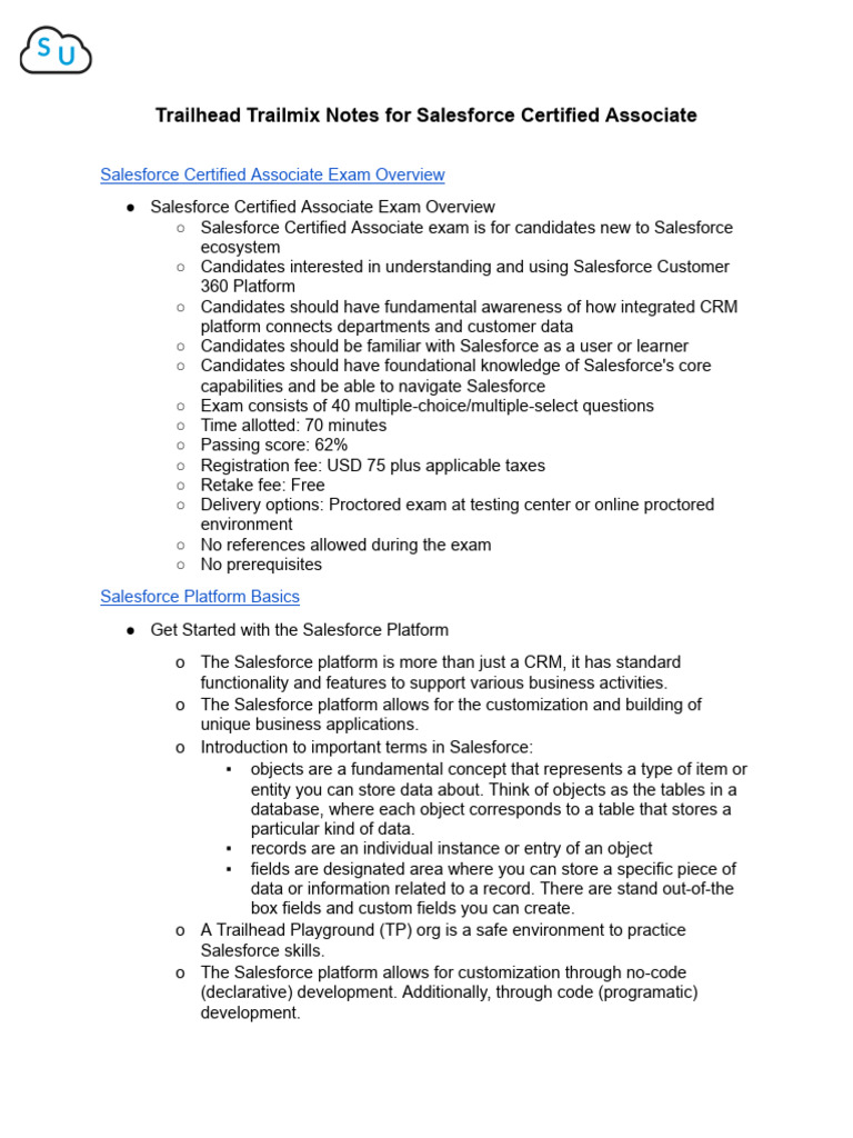 Associate_Trailhead_Notes_MASTER | PDF | User (Computing) | Password