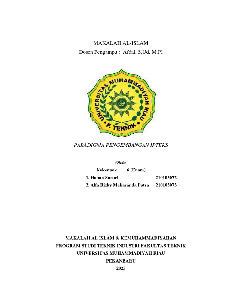 Paradigma Pengembangan IPTEKS Islam | PDF | Karier & Perkembangan