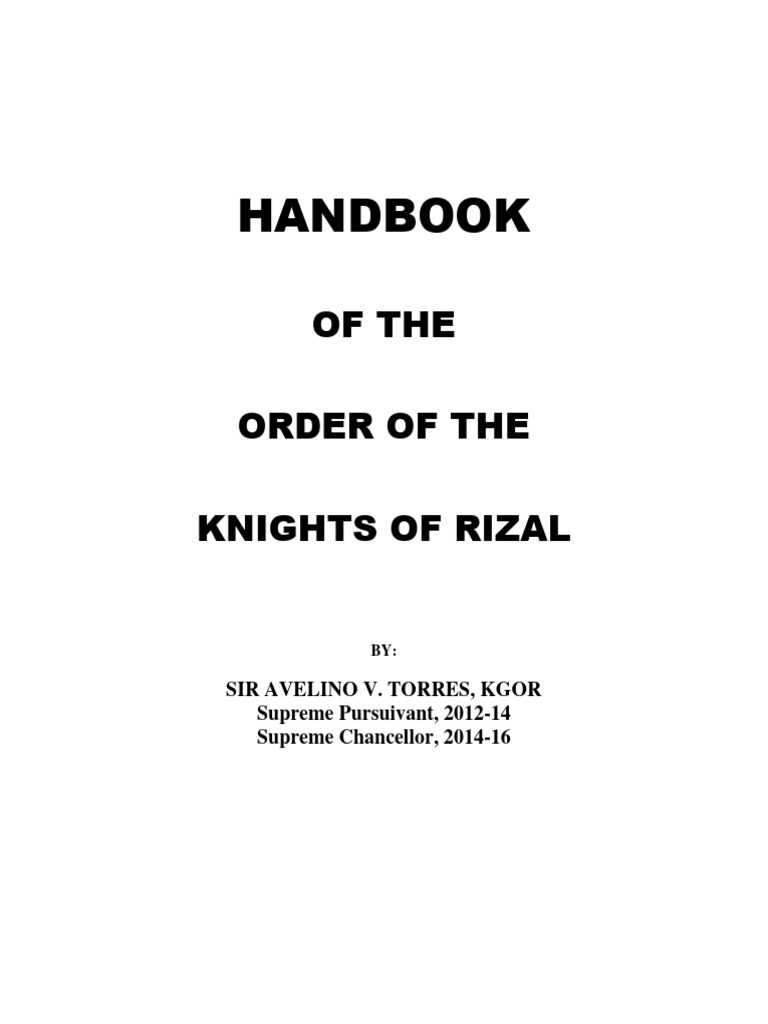 Handbook Final | PDF | Manila | Philippines