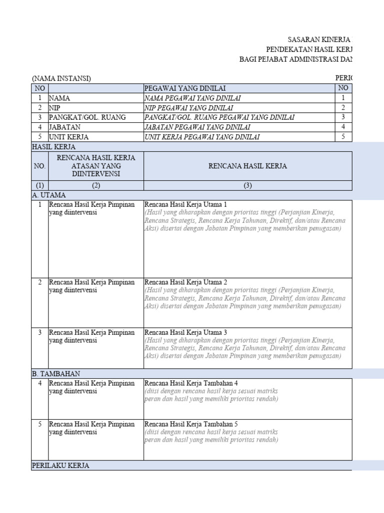 SKP 2022 Format Baku | PDF | Bisnis