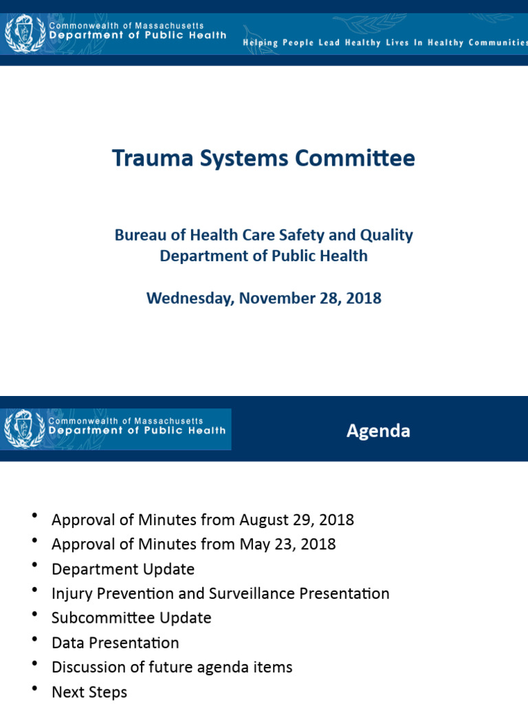 Trauma Committee November 2018 Presentation | PDF | Emergency ...