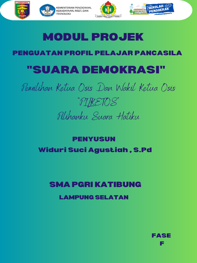 Modul Projek - Modul Projek Suara Demokrasi Fase F - Fase F | PDF | Karier & Perkembangan | Ilmu ...
