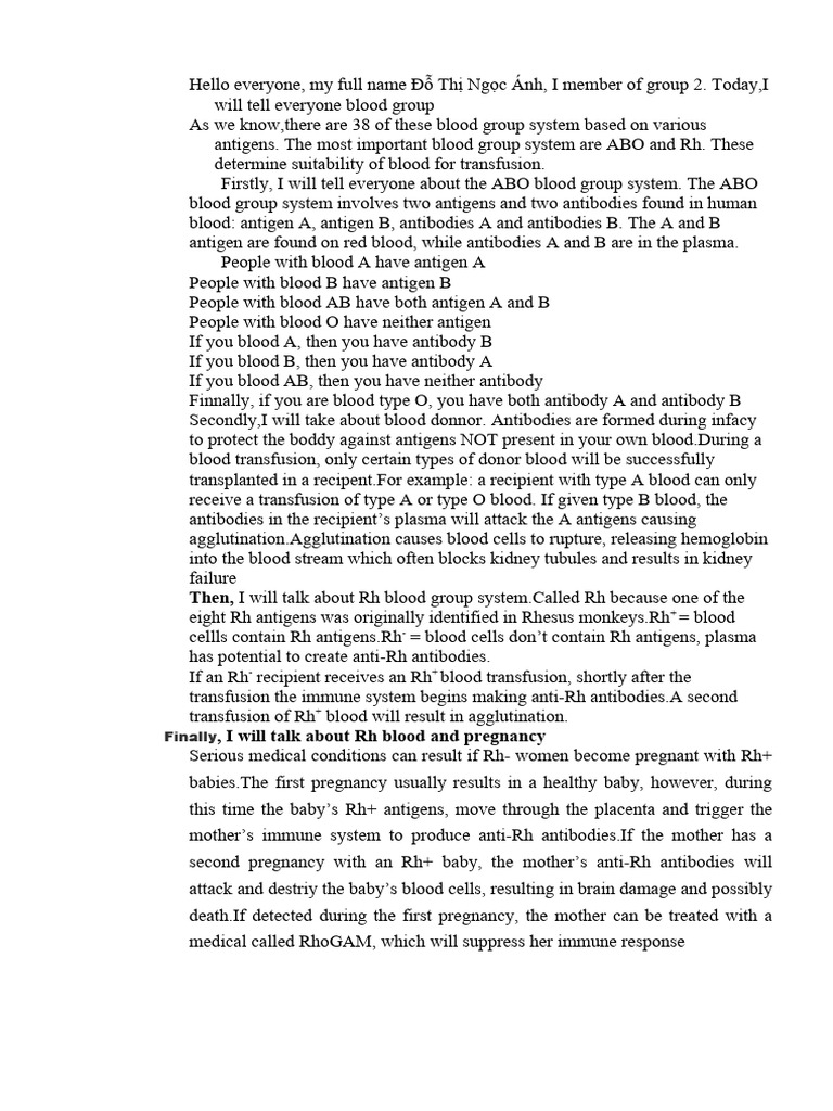 Blood Group | PDF | Blood Type | Body Fluids