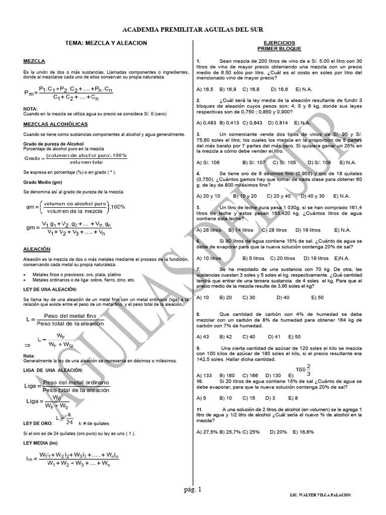 Mezcla y Aleacion | PDF | Rieles | Aleación