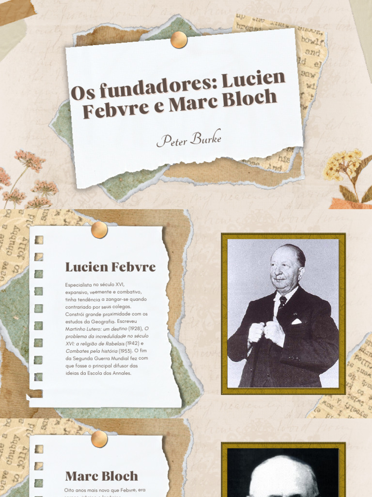 Os Fundadores Lucien Febvre e Marc Bloch | PDF