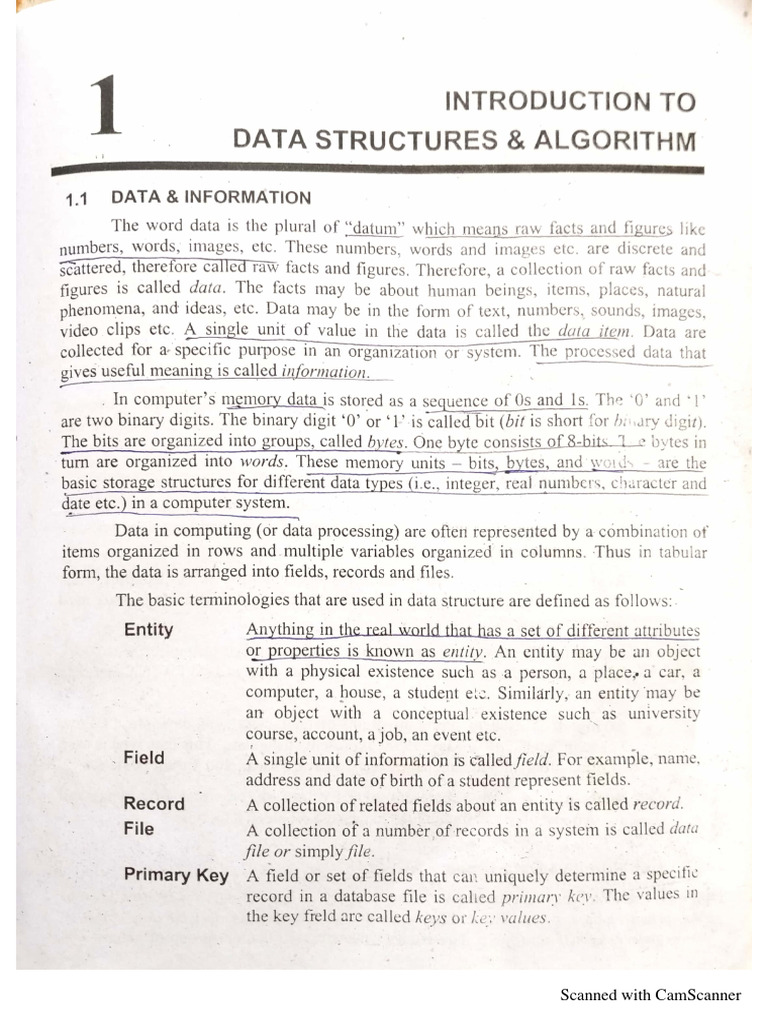 DSA Chapter No 1 | PDF DSA Chapter No 1 | PDF