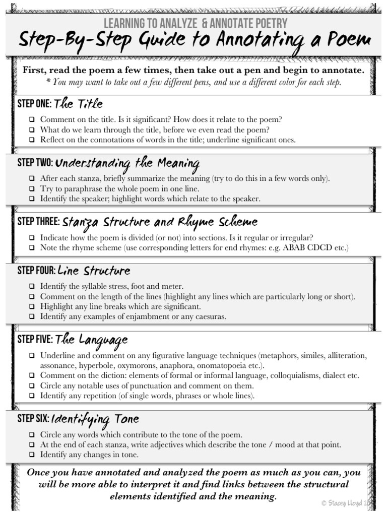 Annotating A Poem | PDF | Poetry | Human Communication