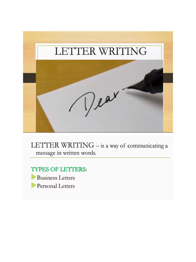 Letter Writing | PDF