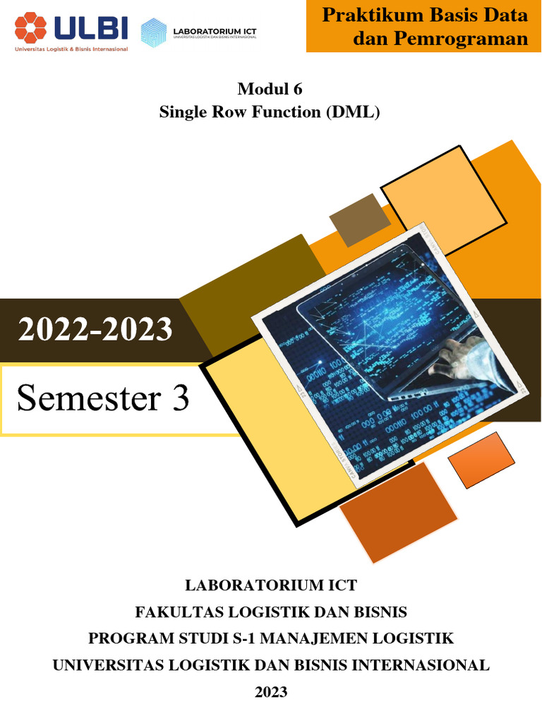 Modul 6 Basis Data Dan Pemrograman | PDF | Metode & Bahan Ajar | Teknologi & Rekayasa