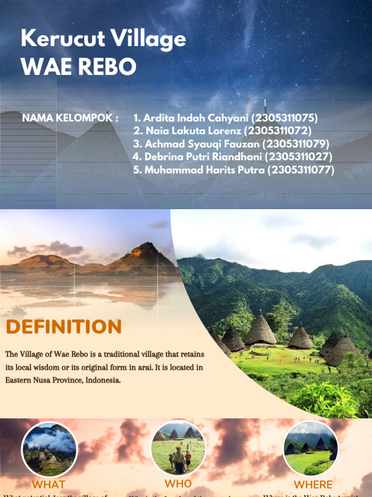 Group 1 - Wae Rebo Village | PDF