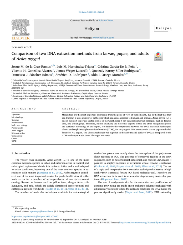 discus 2 | PDF | Aedes Aegypti | Polymerase Chain Reaction
