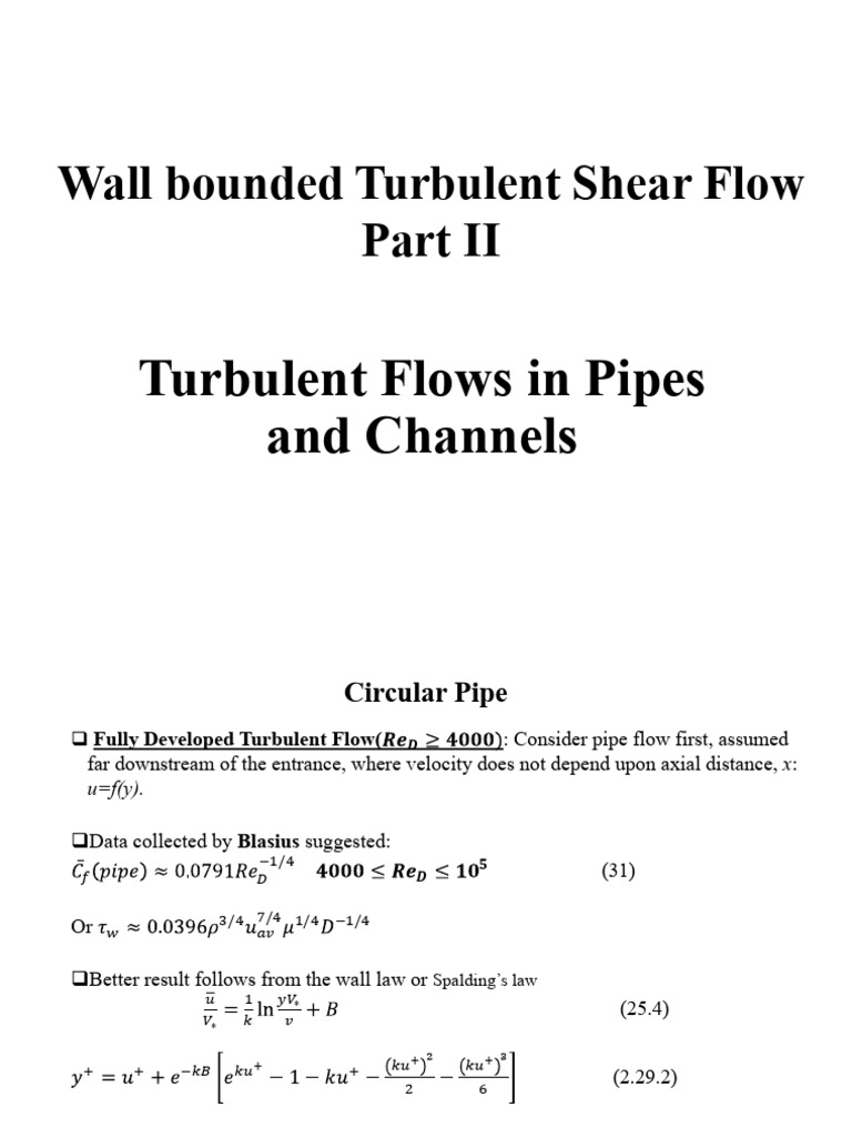 Wall Bounded Turbulent Part 2 | PDF | Fluid Dynamics | Reynolds Number Wall Bounded Turbulent Part 2 | PDF | Fluid Dynamics | Reynolds Number