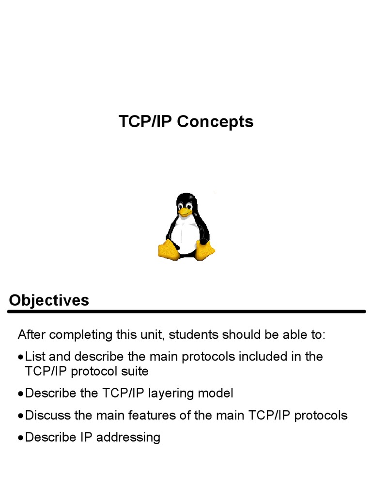 TCP/IP Concepts | PDF | Internet Protocols | Internet Protocol Suite