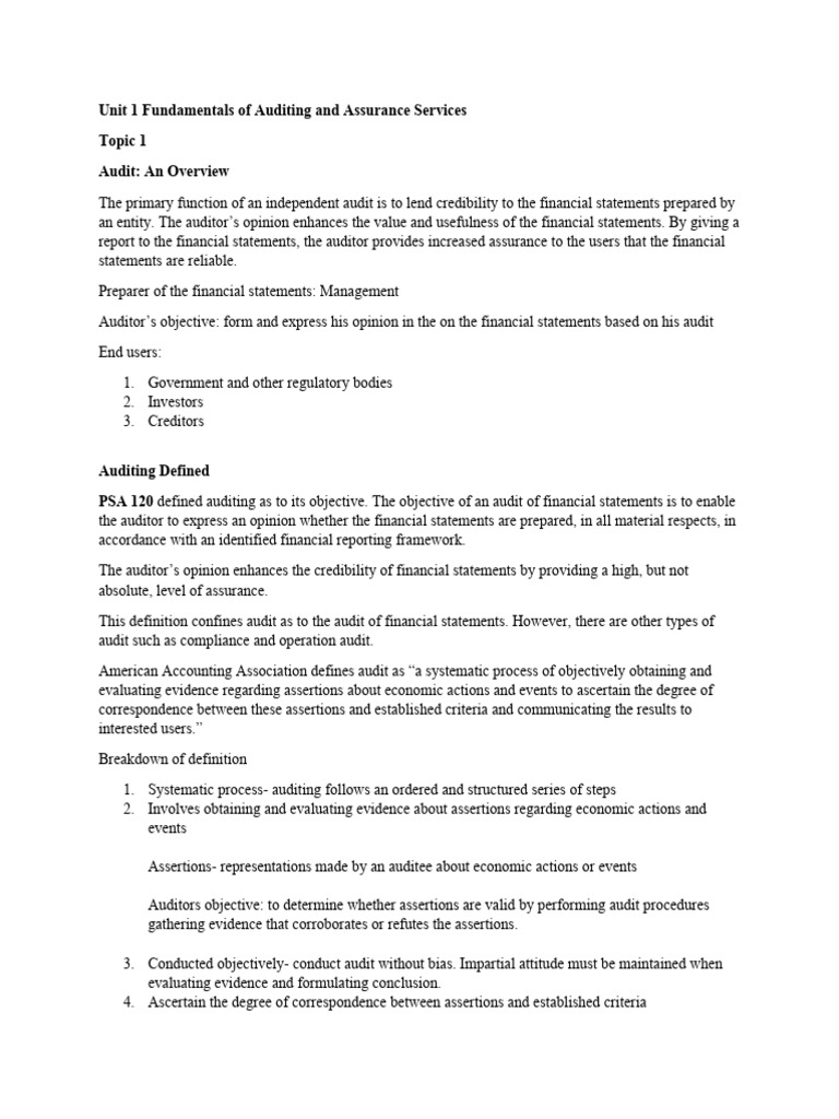 1st lesson Auditing Theory | PDF | Audit | Financial Audit