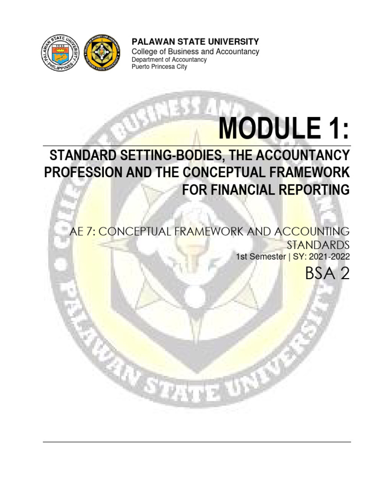 CFAS - Module 1 | PDF | International Financial Reporting Standards | Financial Capital