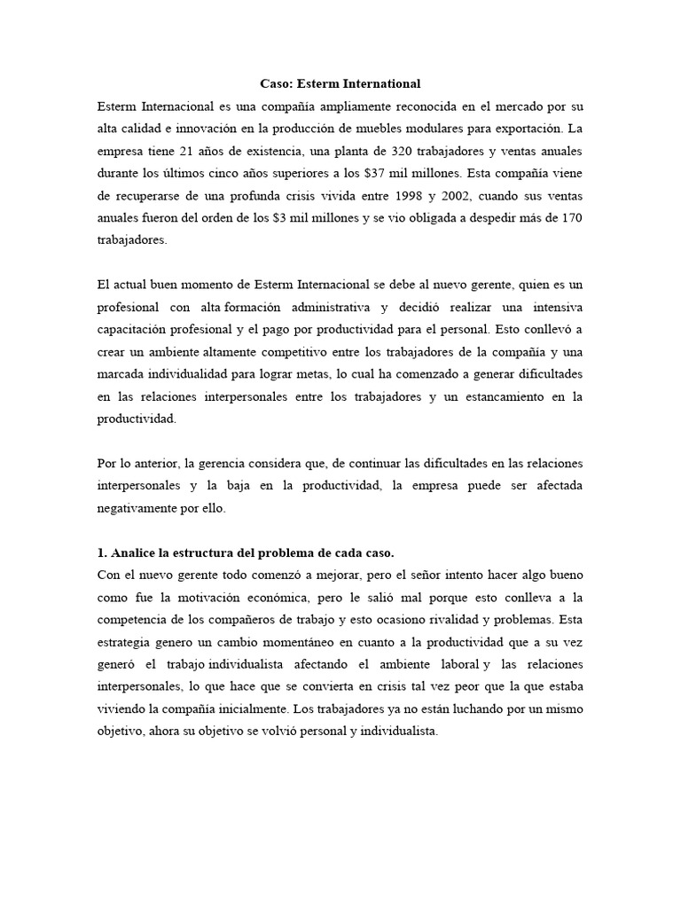 Caso Final | PDF | Business | Motivación