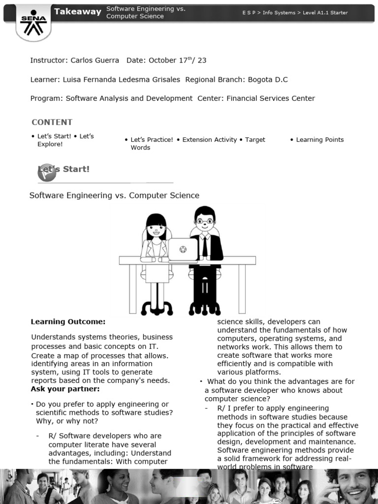 Software Engineering vs. Computer Science PDF | PDF | Engineering ... Software Engineering vs. Computer Science PDF | PDF | Engineering ...