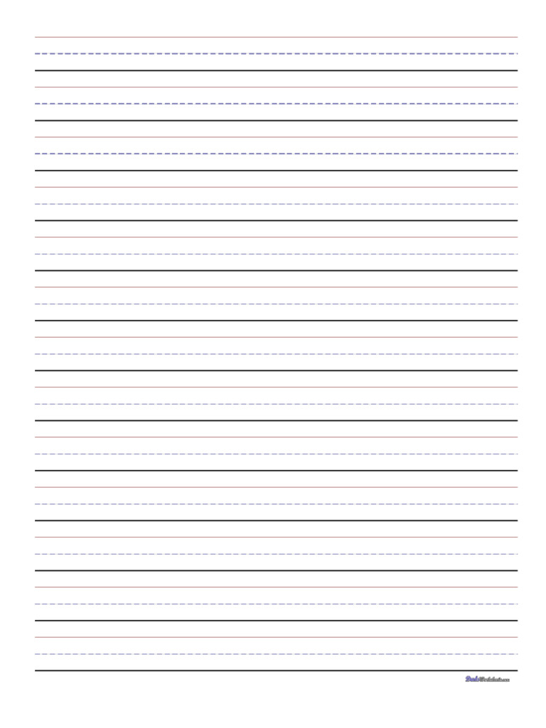 Math Worksheets - Handwriting Paper - Handwriting Paper - Half Inch ...