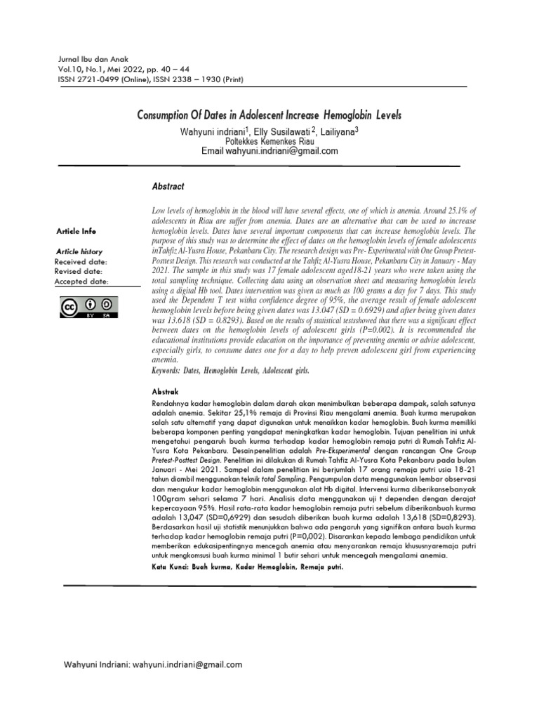 Indriyani, DKK, 2022 | PDF | Hematology | Medical Specialties