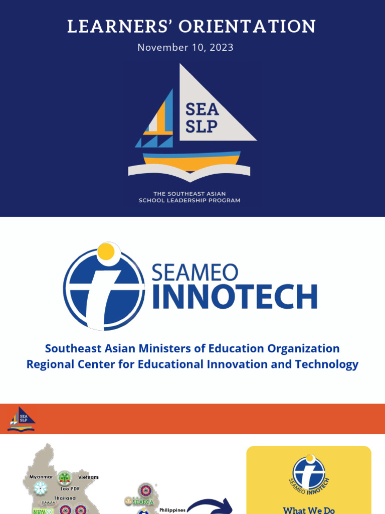 SEA-SLP 2023 Learners Orientation | PDF | Learning