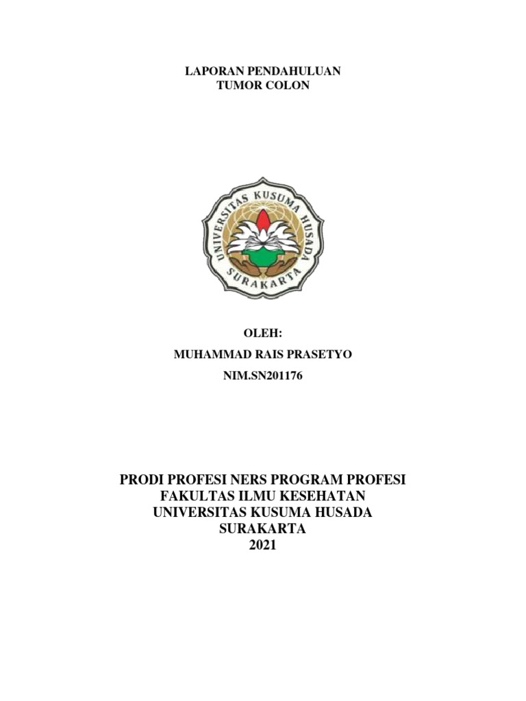Laporan Pendahuluan Tumor Kolon | PDF