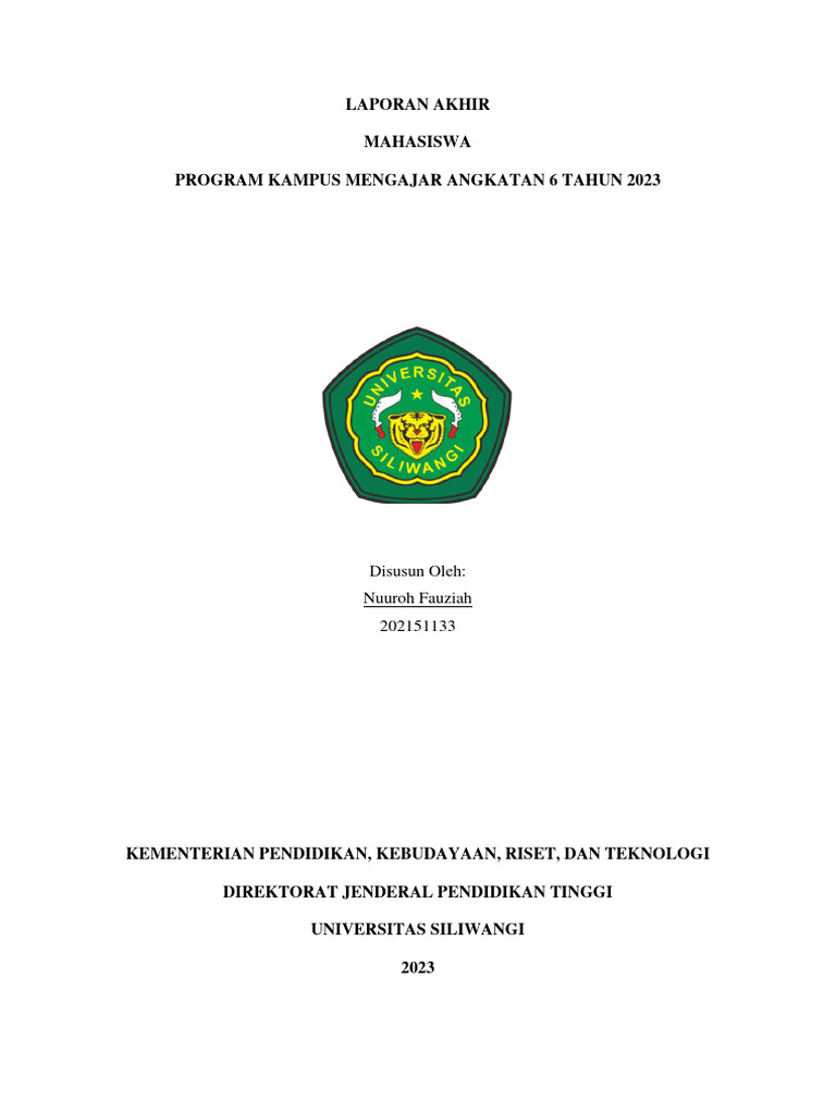 Laporan Akhir KM6 Nuroh Fix | PDF | Karier & Perkembangan