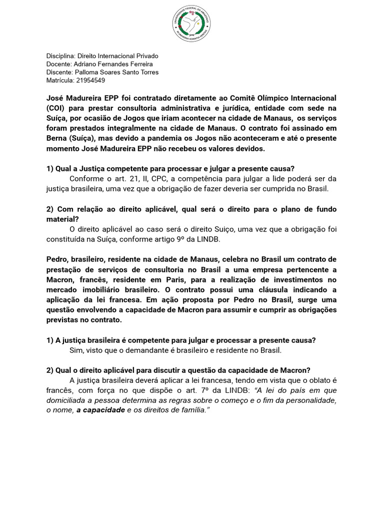 Apontamentos Casos | PDF