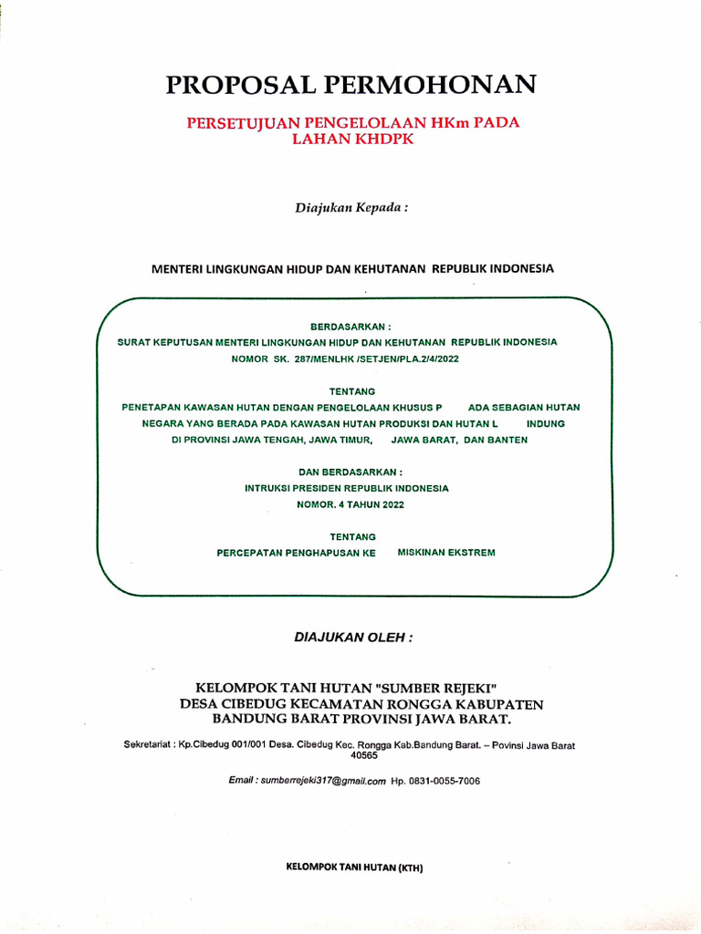 KTH Sumber Rejeki | PDF